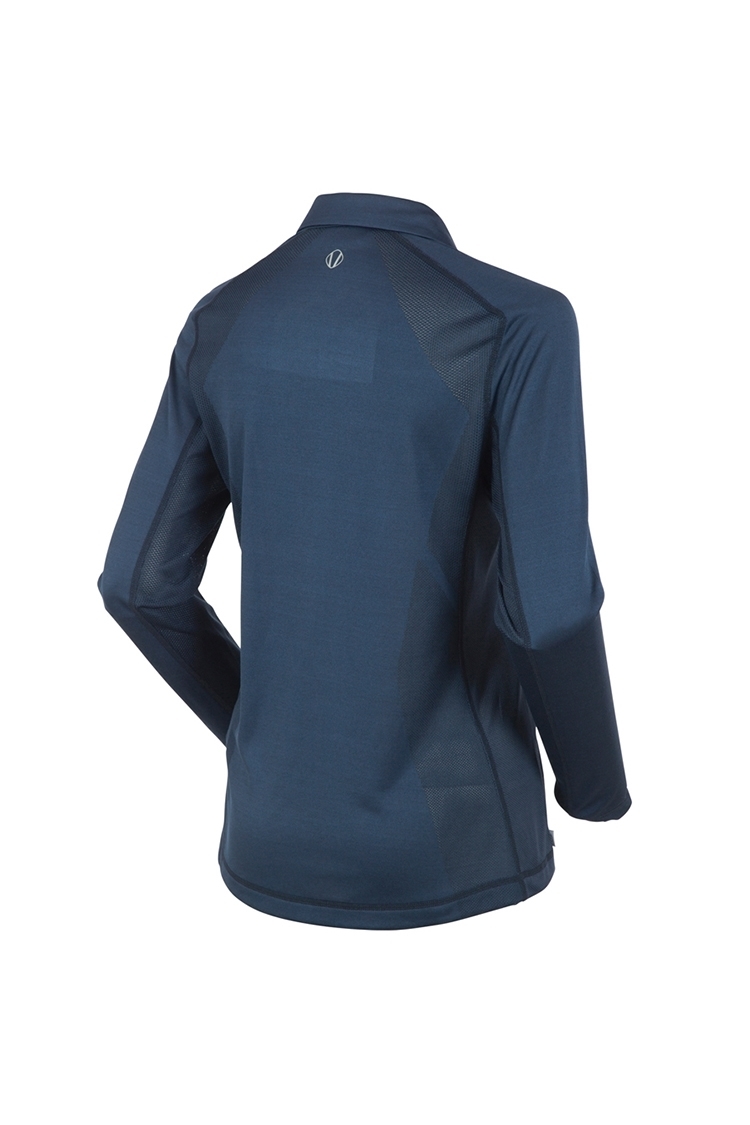 Sunice Kendra Body Mapping Long Sleeve Polo Shirt - Midnight - 840513