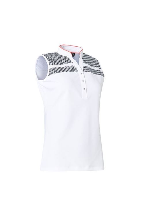 Abacus Ladies Anne Sleeveless Polo Shirt - Navy / White 389 - 271838