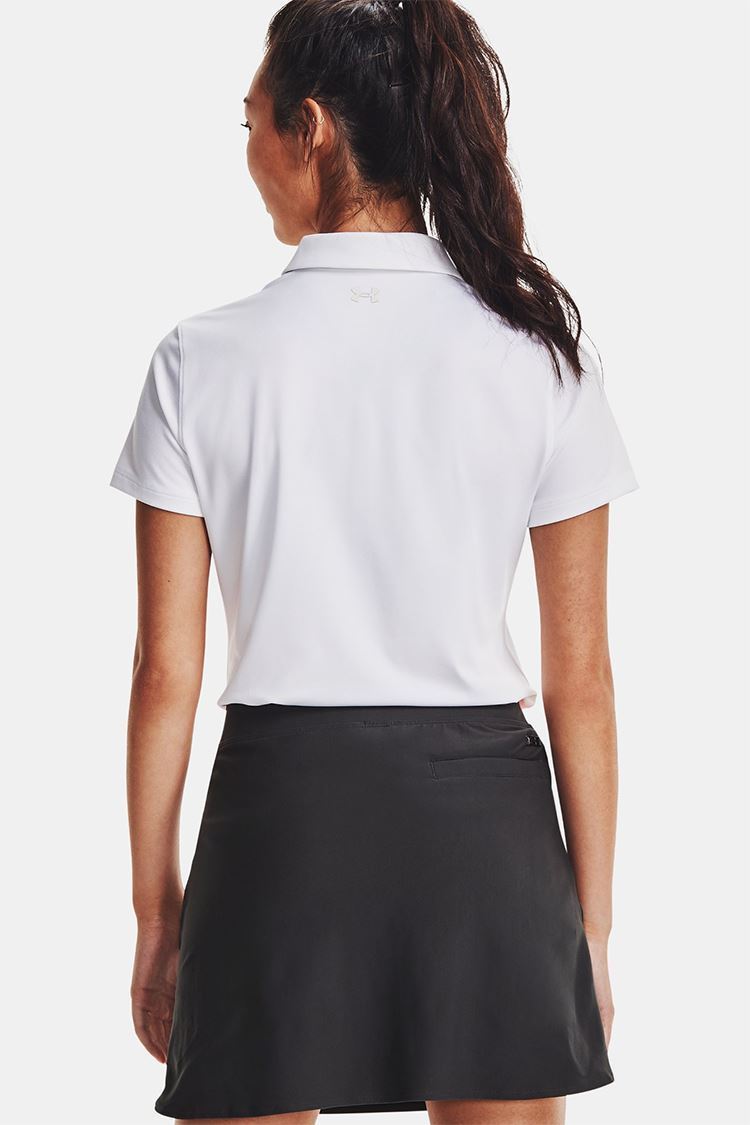 Under Armour Womens Ua Zinger Short Sleeve Polo Shirt White 100