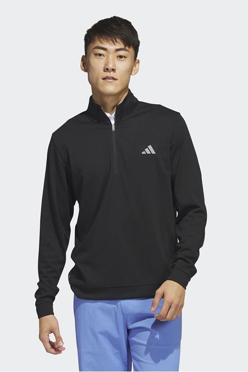 adidas Men's Elevated 1/4 Zip Midlayer - Black - IB6115