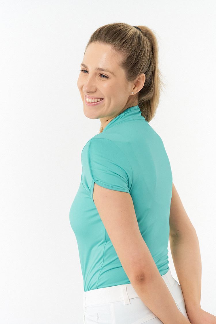 Pure Golf Ladies Olivia Cap Sleeve Polo Shirt - Ocean Blue - PG95016/51