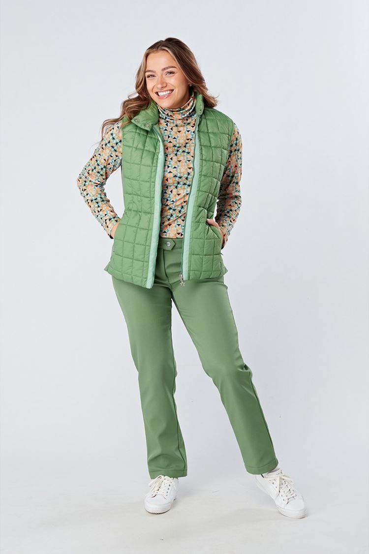 Swing out Sister Ladies Ada Roll Neck Top - Apricot Pattern - SOS 601-421