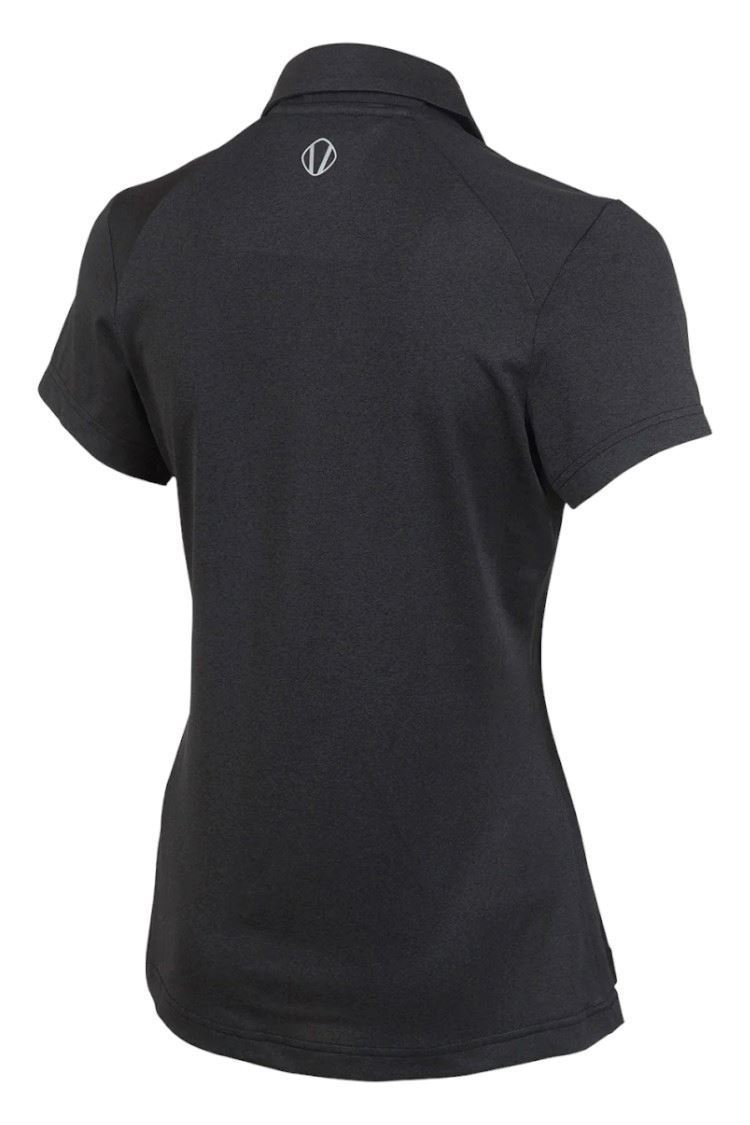 Sunice Ladies Denise Short Sleeve Polo Shirt - Black / Charcoal - 841507