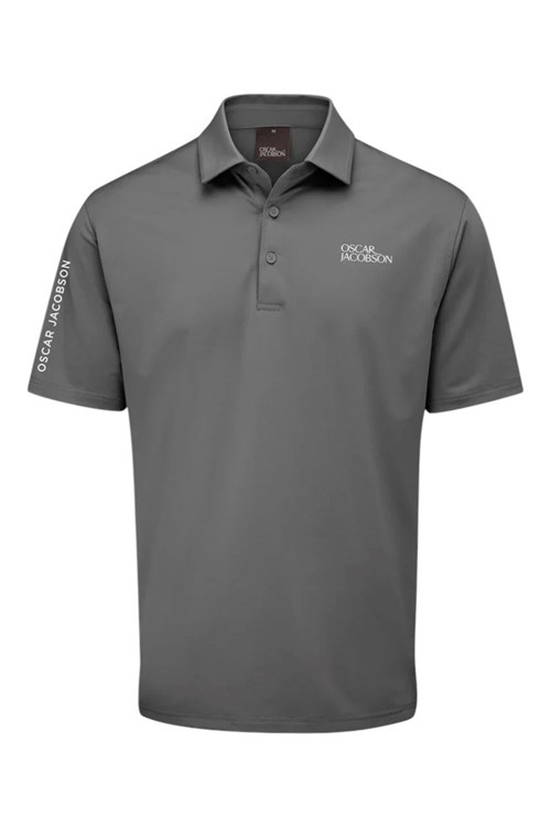 Oscar Jacobson Men's Bullock Tour Polo Shirt - Pewter - OJTS0234