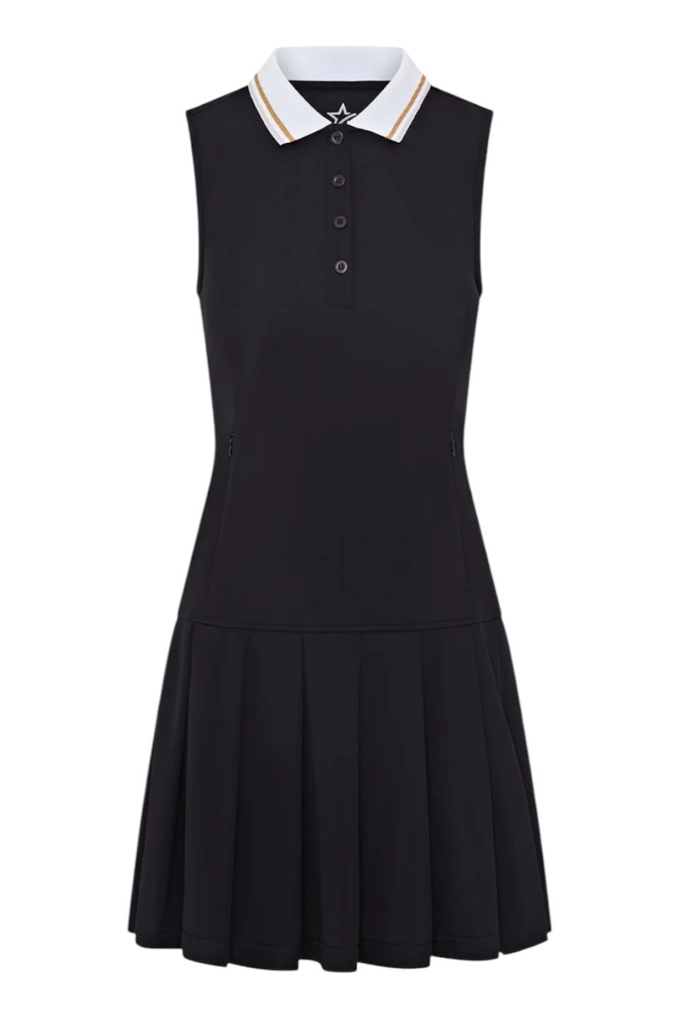 Swing out Sister Ladies Paige Elite Pleated Sleeveless Dress - Black ...
