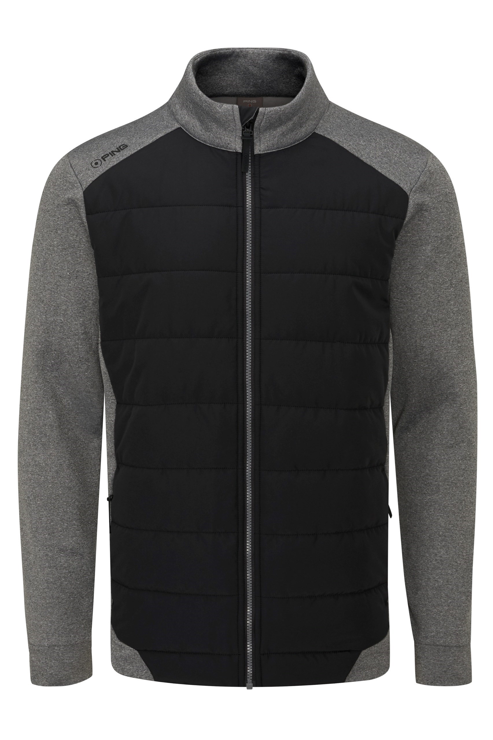 Ping Men's Aiden Hybrid Fleece Jacket - Asphalt Marl / Black - P03763